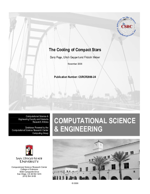 (PDF) The cooling of compact stars