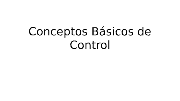 (PPT) Conceptos Básicos de Control
