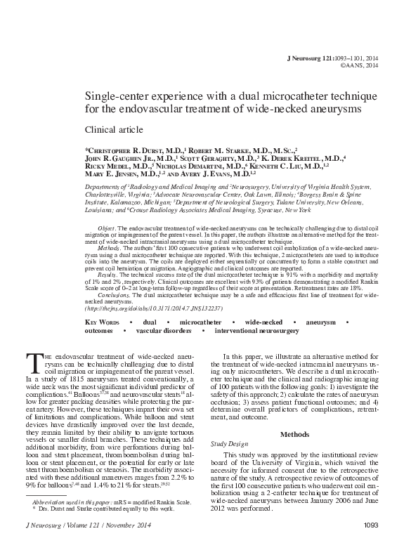 (PDF) Single-center experience with a dual microcatheter technique for ...