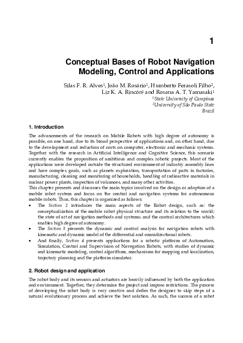 (PDF) Conceptual Bases of Robot Navigation Modeling, Control and ...