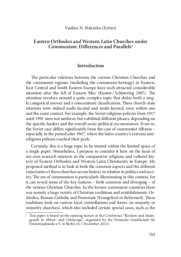 (PDF) "Eastern Orthodox and Western Latin Churches under Communism ...