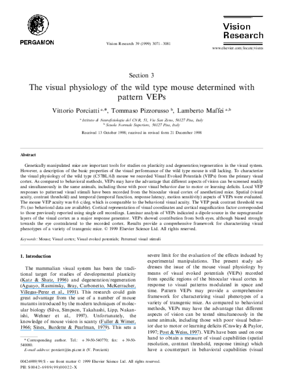 (PDF) The visual physiology of the wild type mouse determined with ...