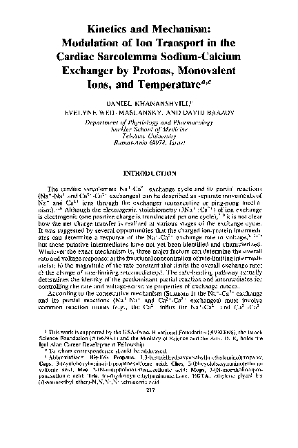 (PDF) Kinetics and Mechanism: Modulation of Ion Transport in the ...