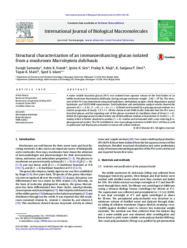 (PDF) Structural characterization of an immunoenhancing heteroglycan of ...