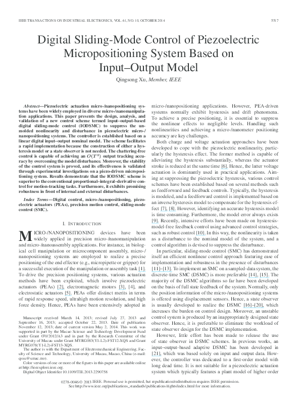Pdf Design Of Discrete Sliding Mode Controller For Higher Order System Ishwar Jadhav