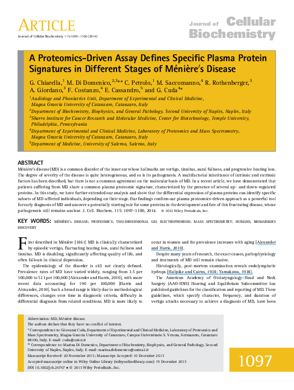 (PDF) A Proteomics-Driven Assay Defines Specific Plasma Protein ...