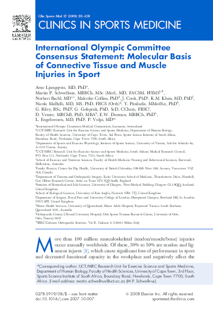 (PDF) The International Olympic Committee Consensus Statement on age determination in high-level ...
