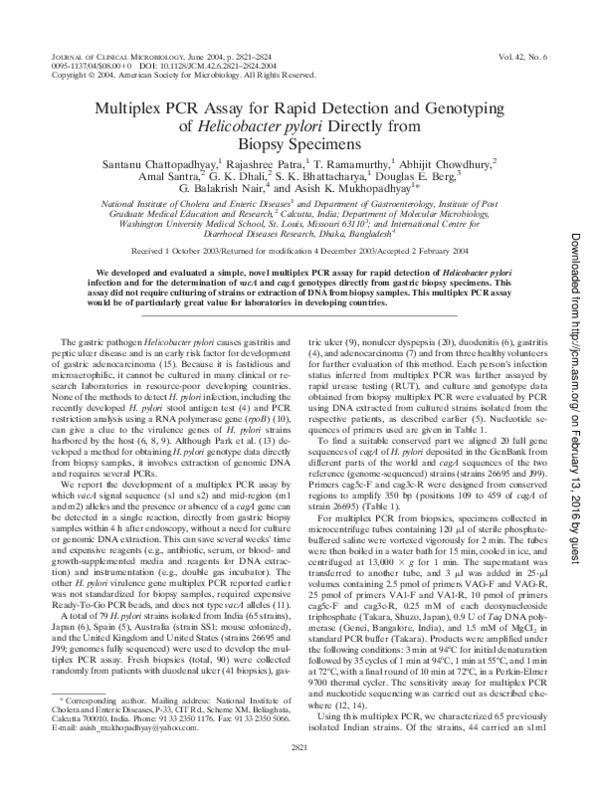 (PDF) Validation of a High-Throughput Multiplex Genetic Detection ...