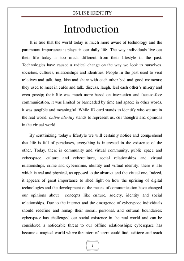 (PDF) Online Identity Among Morrocan Youth