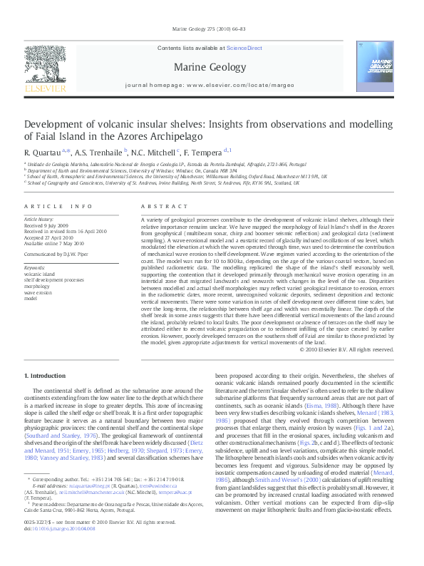 (PDF) Development of volcanic insular shelves: Insights from ...