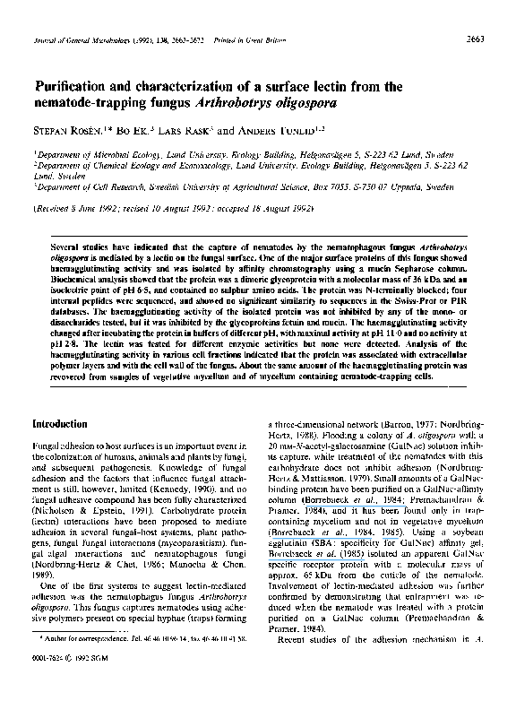 (PDF) Purification and characterization of a surface-associated ...