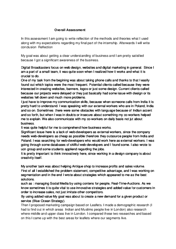 (PDF) Overall Assessment