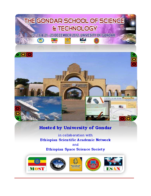 (PDF) Proceedings for the 3rd Gondar School of Science & Technology