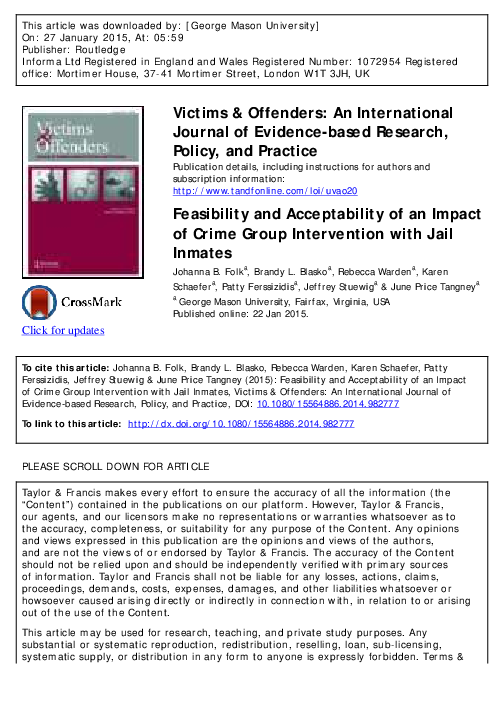 (PDF) Feasibility and Acceptability of an Impact of Crime Group ...