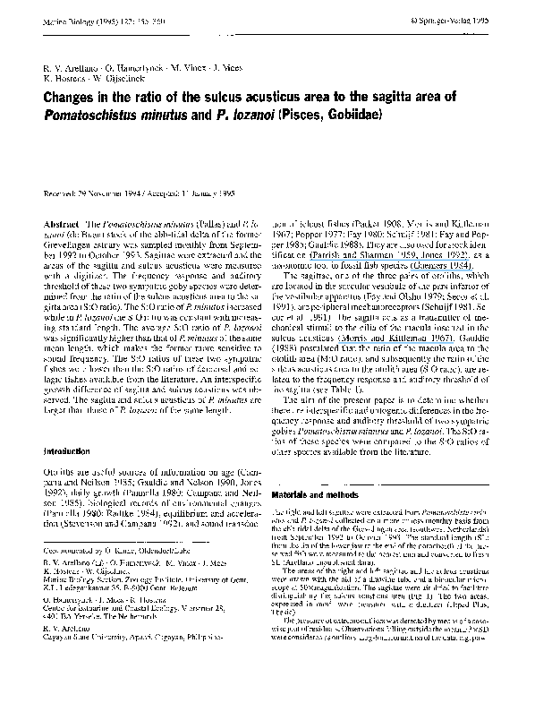(PDF) Changes in the ratio of the sulcus acusticus area to the sagitta ...