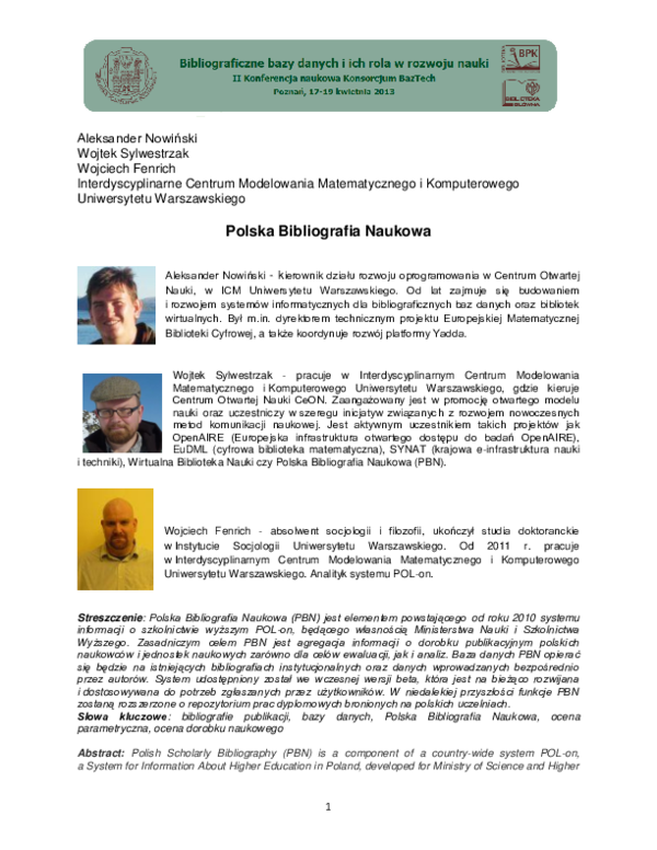 (PDF) Polska Bibliografia Naukowa