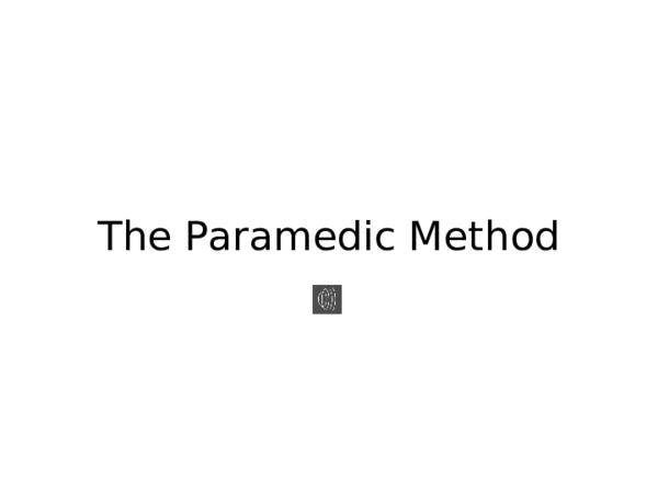 (PPT) Paramedic Method as a tool for teaching journalism writing