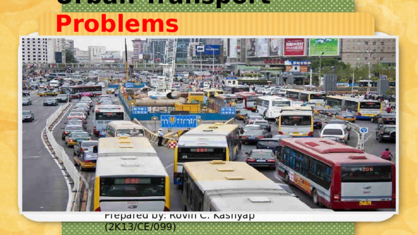 (PPT) Urban Transport Problems