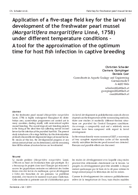 (PDF) Application of a five-stage field key for the larval development ...
