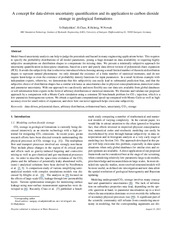 (PDF) A concept for data-driven uncertainty quantification and its application to carbon dioxide ...