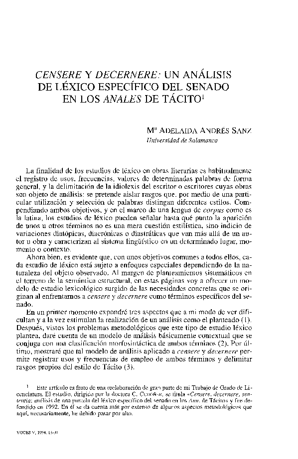 (PDF) Censere y decernere: un análisis del léxico específico del Senado ...