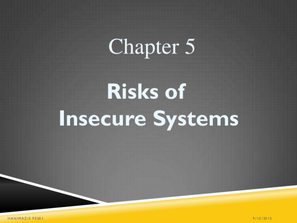 (PDF) Risks of Insecure Systems