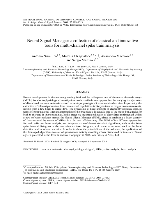 (PDF) Neural Signal Manager: a collection of classical and innovative tools for multi-channel ...