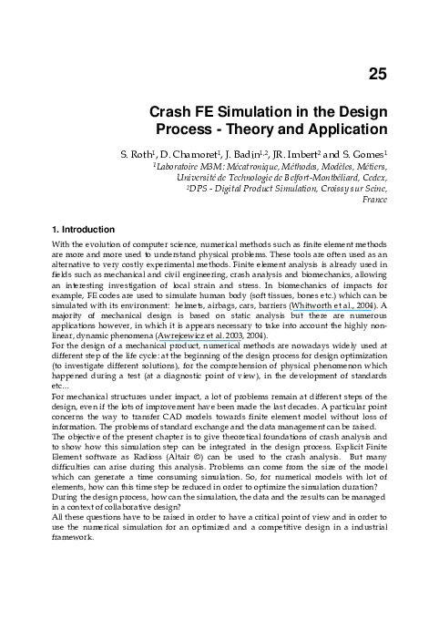 (PDF) Crash FE Simulation in the Design Process - Theory and Application