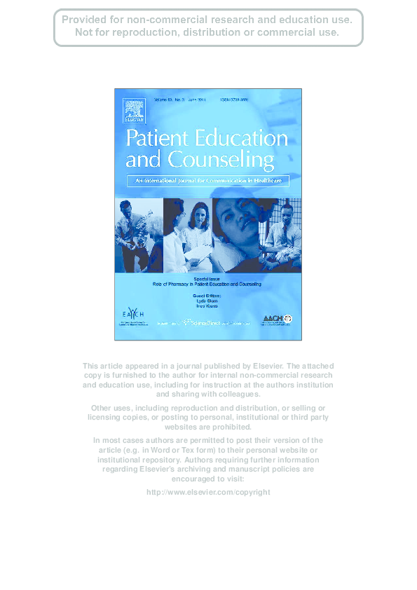 (PDF) Development and validation of the Medication-Related Consultation ...