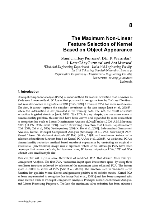 (PDF) The Maximum Non-Linear Feature Selection of Kernel Based on Object Appearance