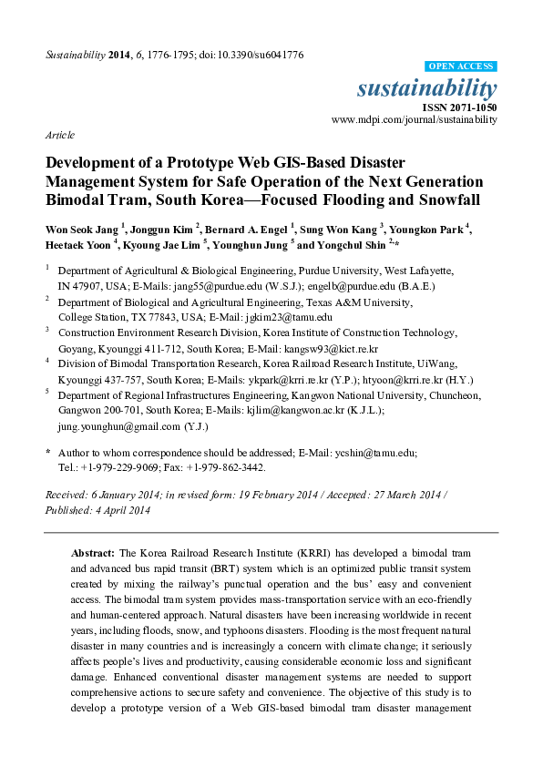 Pdf Development Of A Prototype Web Gis Based Disaster Management System For Safe Operation Of