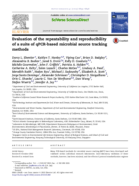 (PDF) Evaluation of the repeatability and reproducibility of a suite of ...