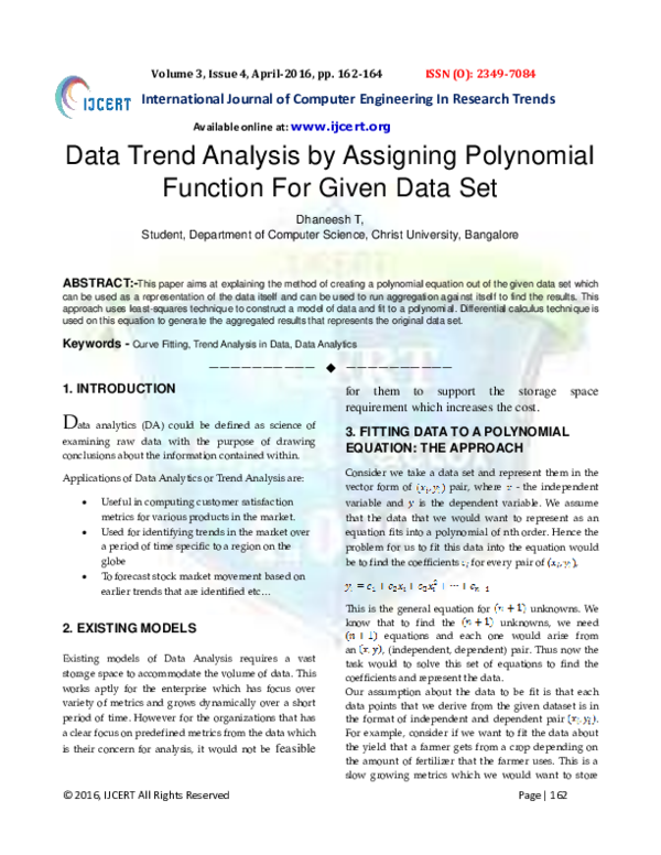 (PDF) Data Trend Analysis by Assigning Polynomial Function For Given ...