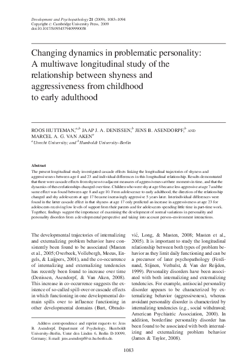 (PDF) Changing dynamics in problematic personality: A multiwave ...