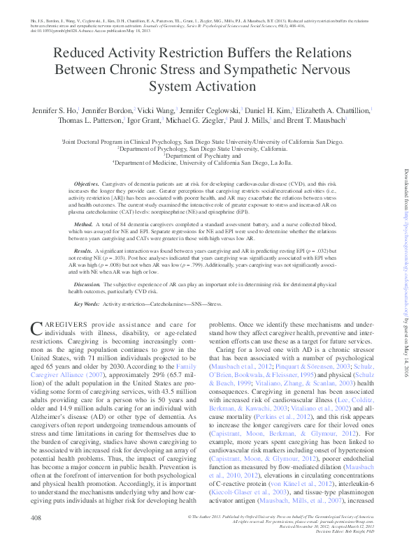 (PDF) Reduced activity restriction buffers the relations between ...