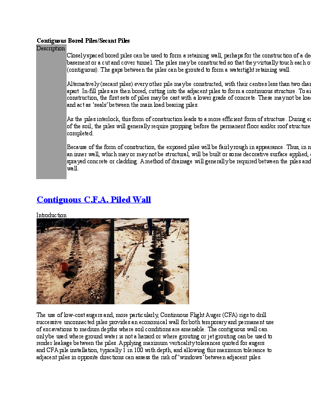 (DOC) Contiguous Bored Piles/Secant Piles