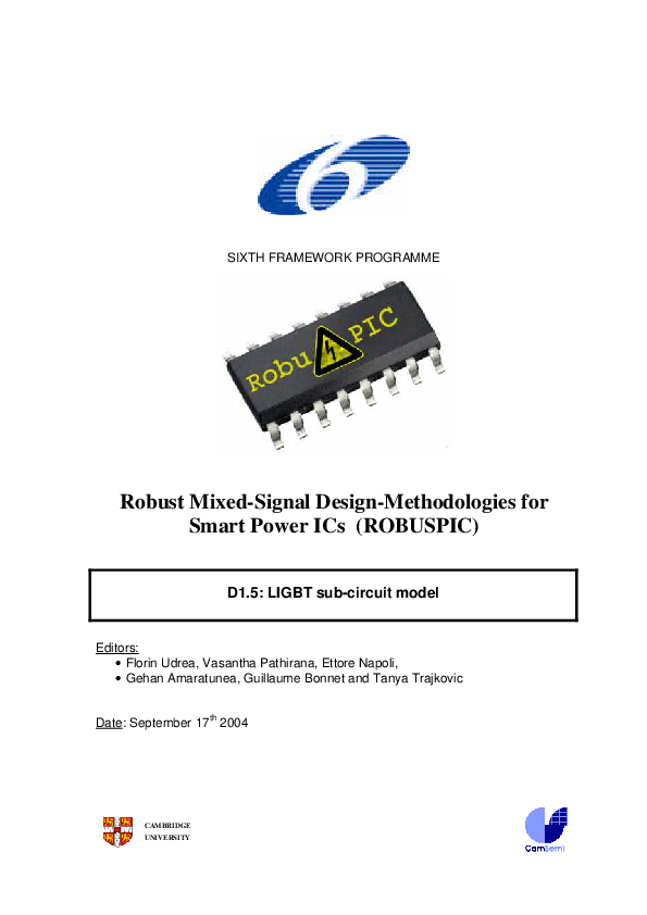 (PDF) Robust Mixed-Signal Design-Methodologies for Smart Power ICs ...