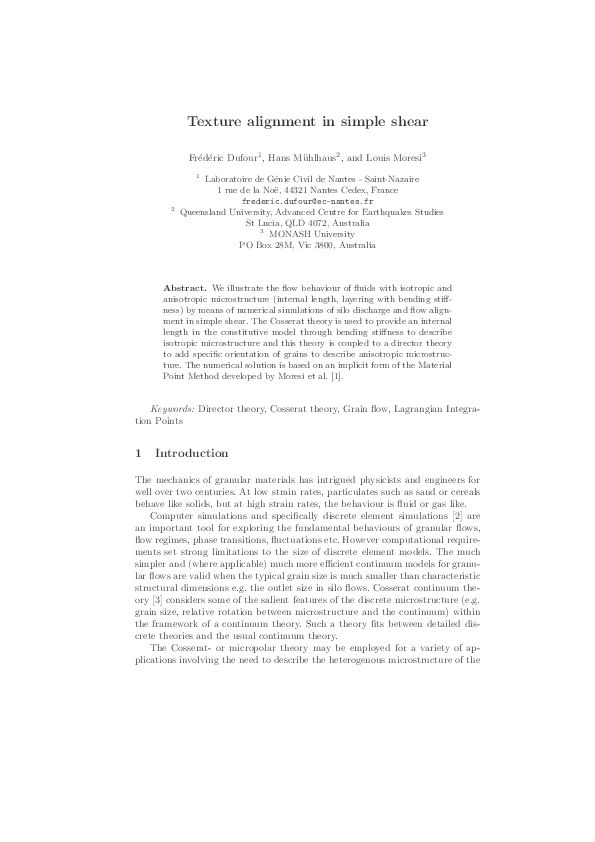 (PDF) Texture Alignment in Simple Shear
