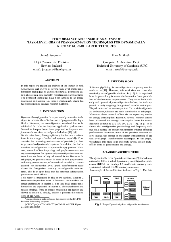 (PDF) Performance and energy analysis of task-level graph transformation techniques for ...