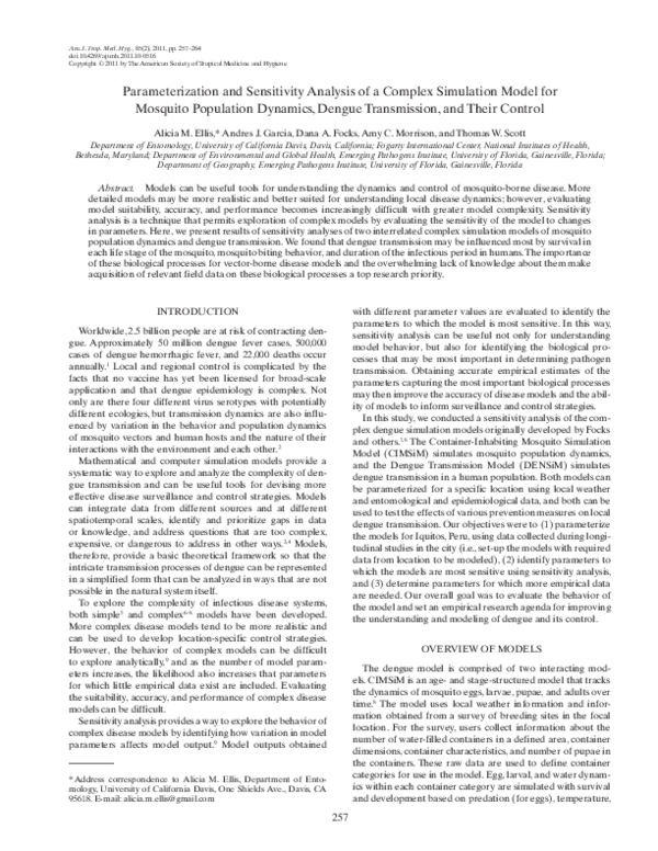 (PDF) Parameterization and Sensitivity Analysis of a Complex Simulation ...