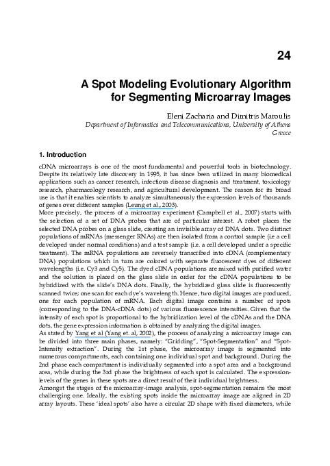 (PDF) Automatic Spot Segmentation in Microarray Images