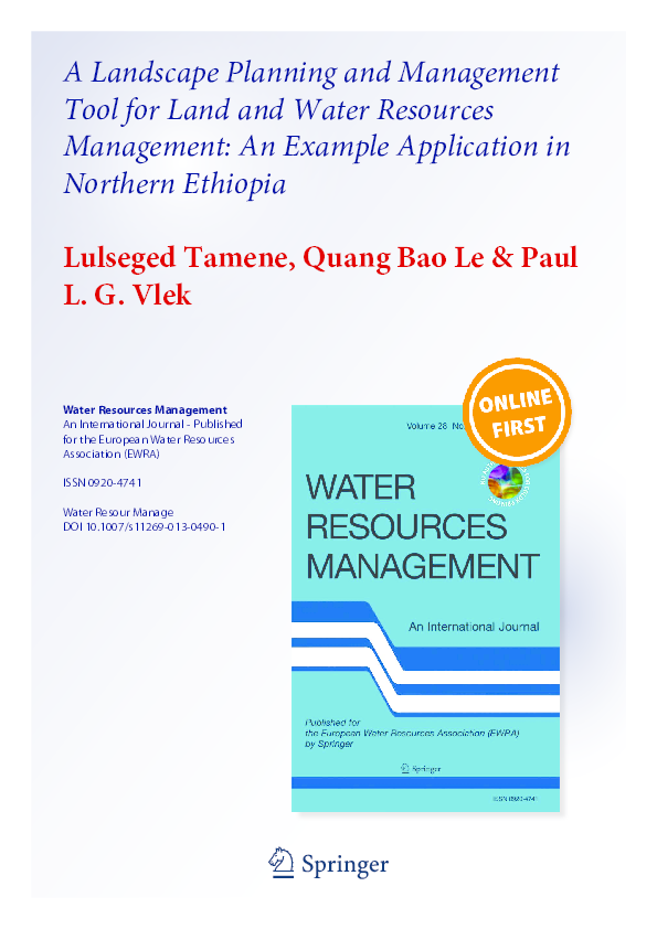 (PDF) A Landscape Planning and Management Tool for Land and Water ...