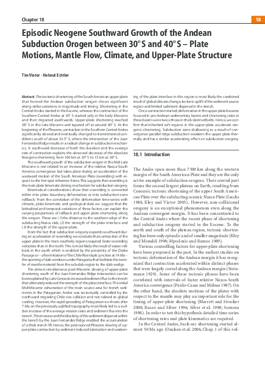 (PDF) Episodic Neogene Southward Growth of the Andean Subduction Orogen ...