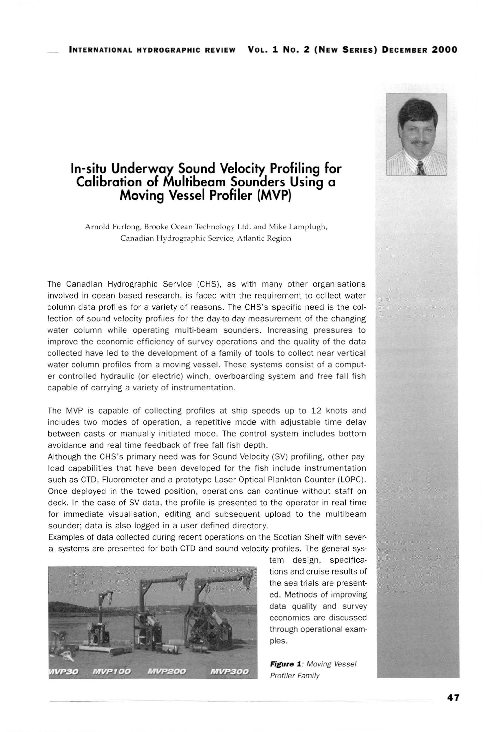 (PDF) In-situ Underway Sound Velocity Profiling for Calibration of ...