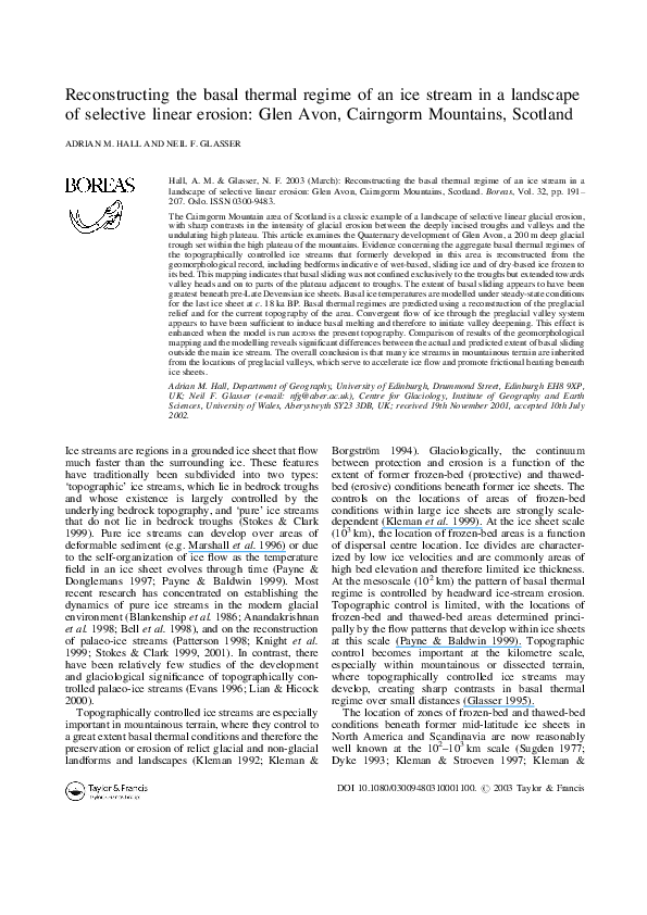 (PDF) Reconstructing the basal thermal regime of an ice stream in a ...
