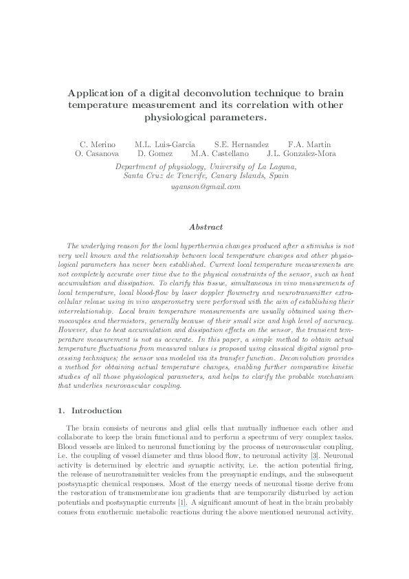 (PDF) Application of a Digital Deconvolution Technique to Brain ...