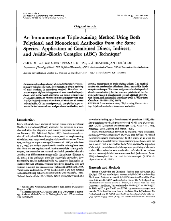 (PDF) An immunoenzyme triple-staining method using both polyclonal and ...