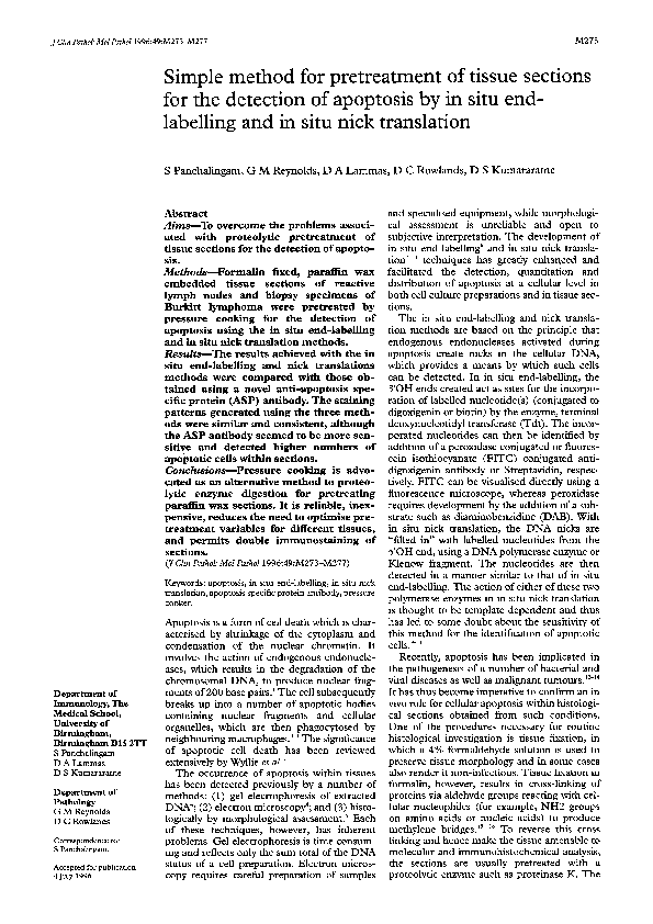 (PDF) Simple method for pretreatment of tissue sections for the ...