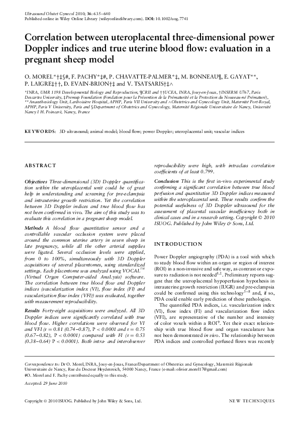 Pdf Correlation Between Uteroplacental Three Dimensional Power