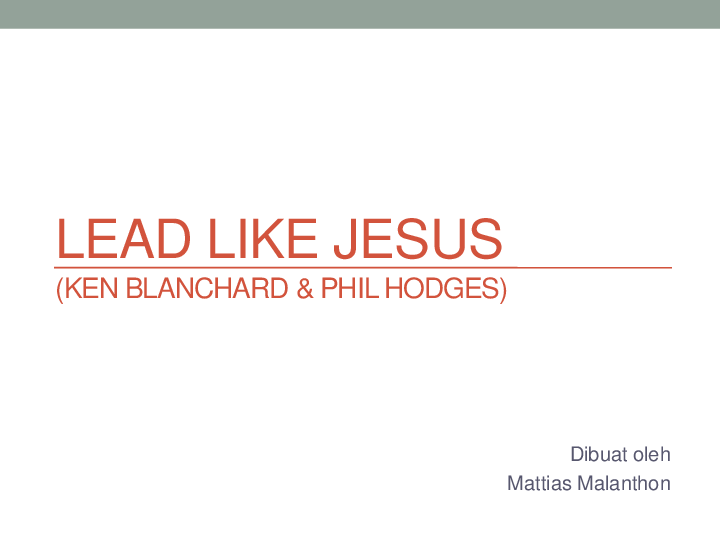 (PDF) LEAD LIKE JESUS